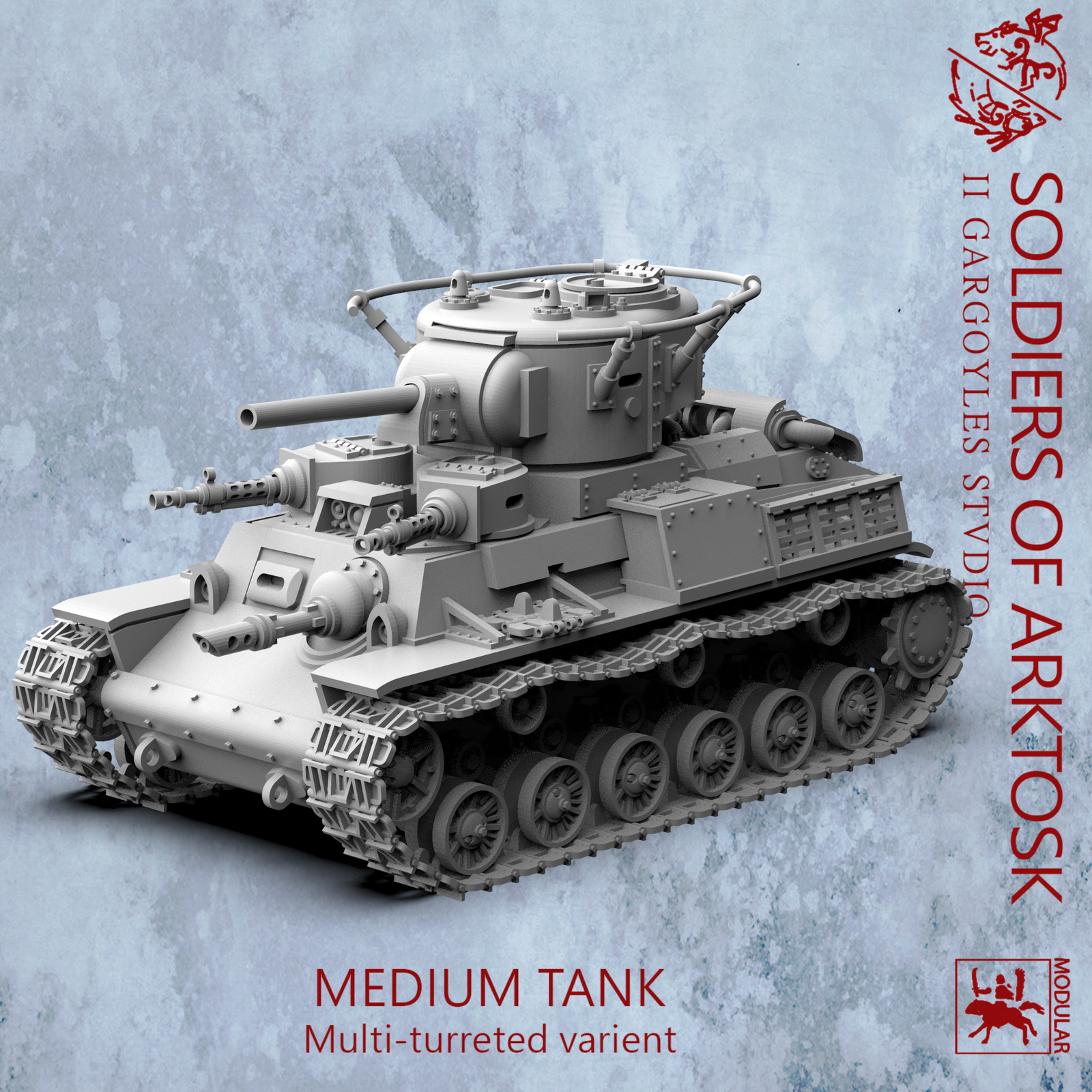 Soldiers of Arktosk Medium Tank - Multi-Turret Variant | Tabletop Warg ...